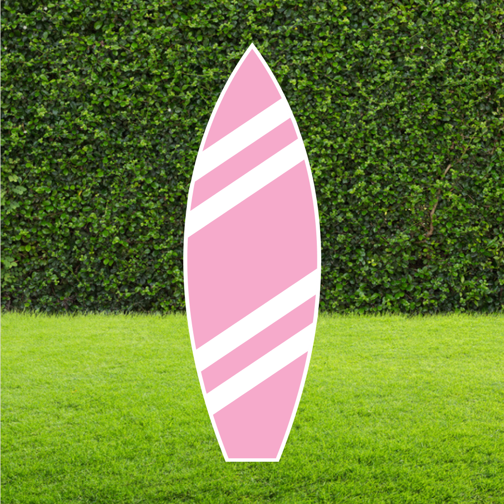 Pink Surfboard Cut Out Standee – Party Sign Co