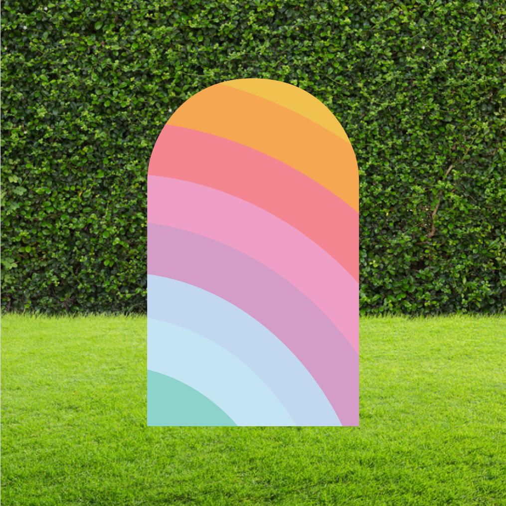 Rainbow Arch Backdrop - Party Sign Cut outs and Standees – Party Sign Co