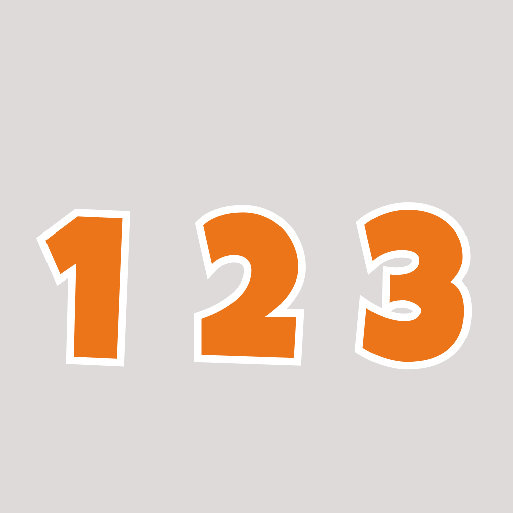 Bright Colour Numbers and Symbols Orange- Customise Your Sign – Party ...
