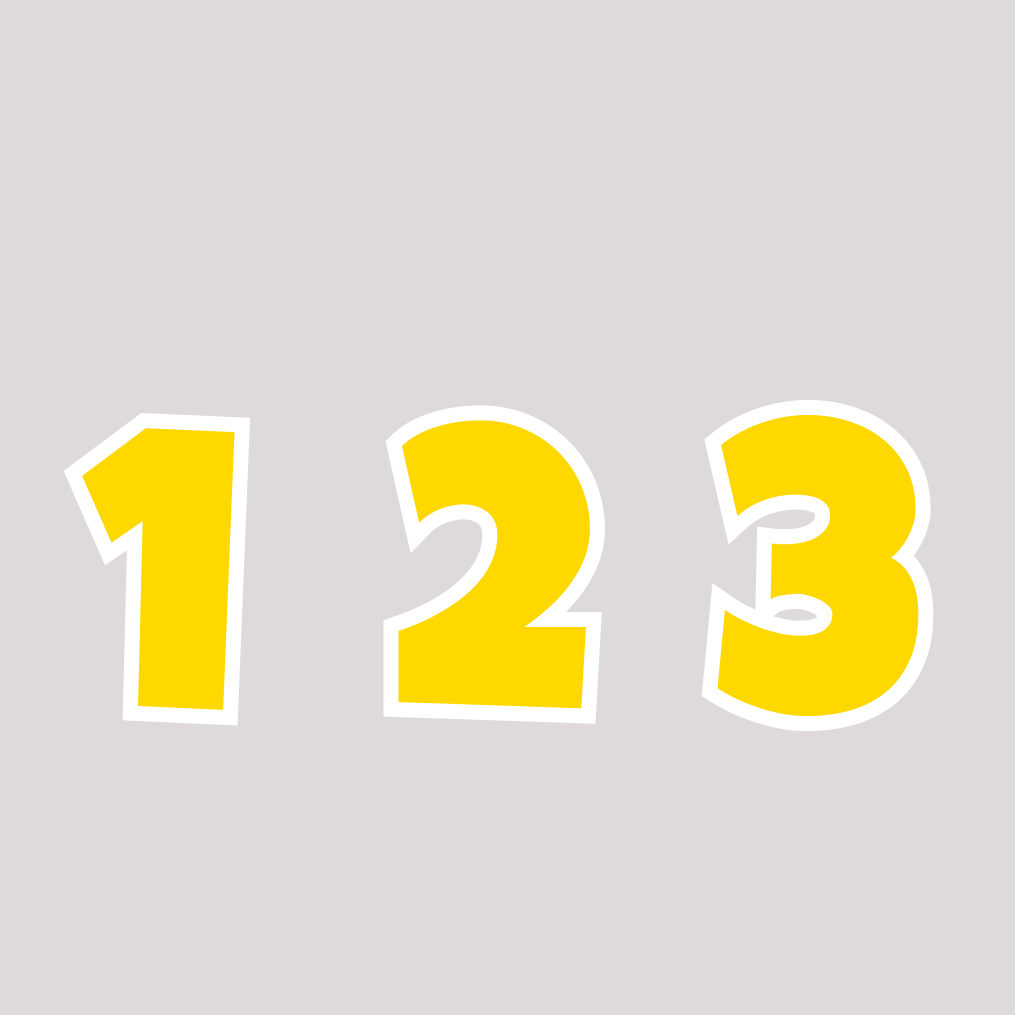 Bright Colour Numbers and Symbols Yellow- Customise Your Sign – Party ...