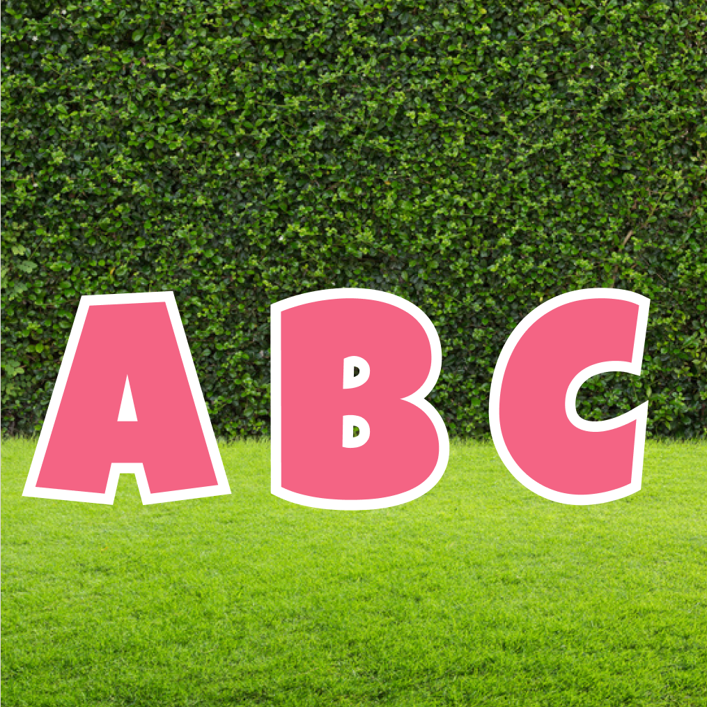 Bright Colour Letters Pink- Customise Your Sign – Party Sign Co
