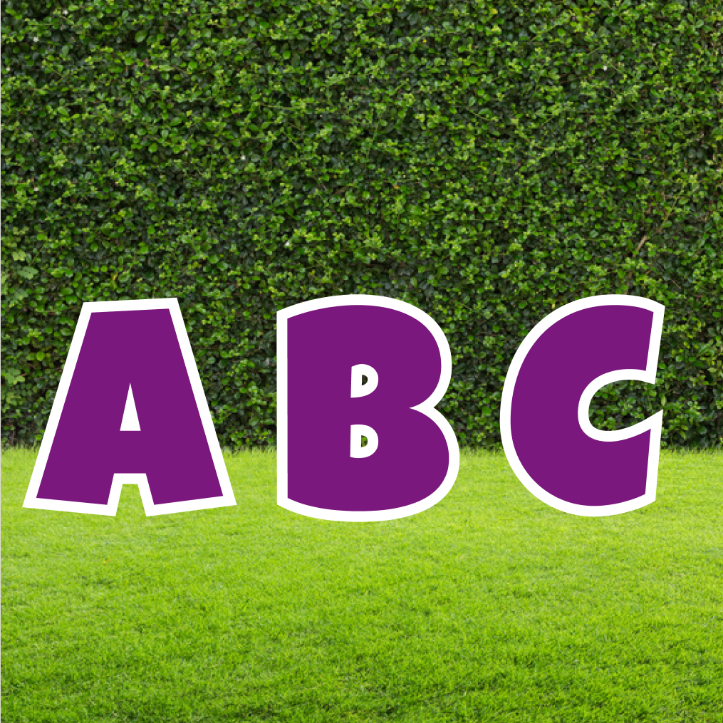 Bright Colour Letters Purple- Customise Your Sign – Party Sign Co