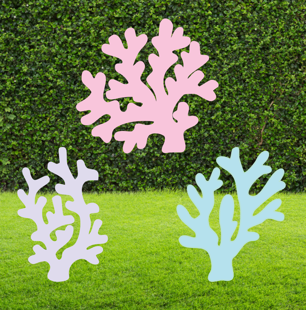 Pastel Coral Cut Out Party Prop Set – Party Sign Co
