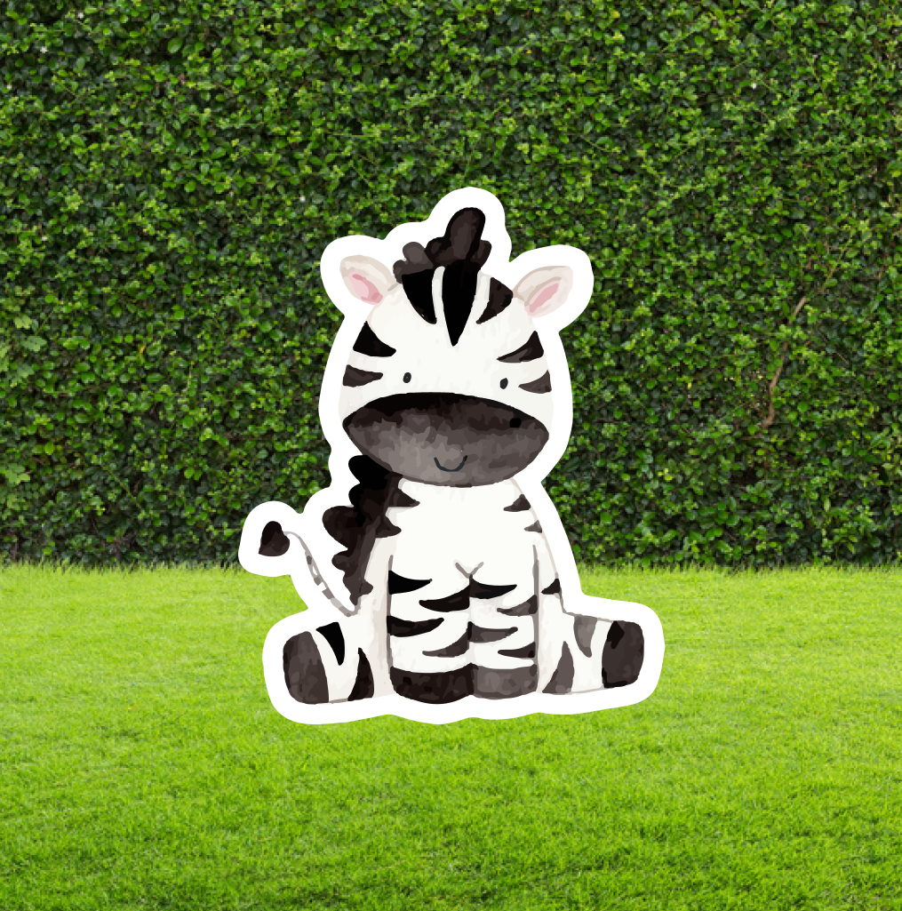 Watercolour Zebra Cut Out – Party Sign Co