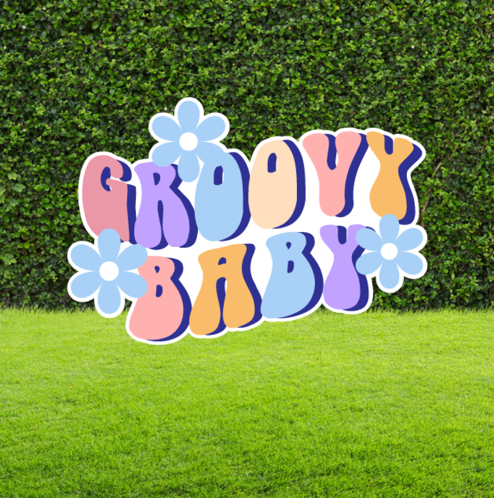 Groovy Baby Multi Sign – Party Sign Co
