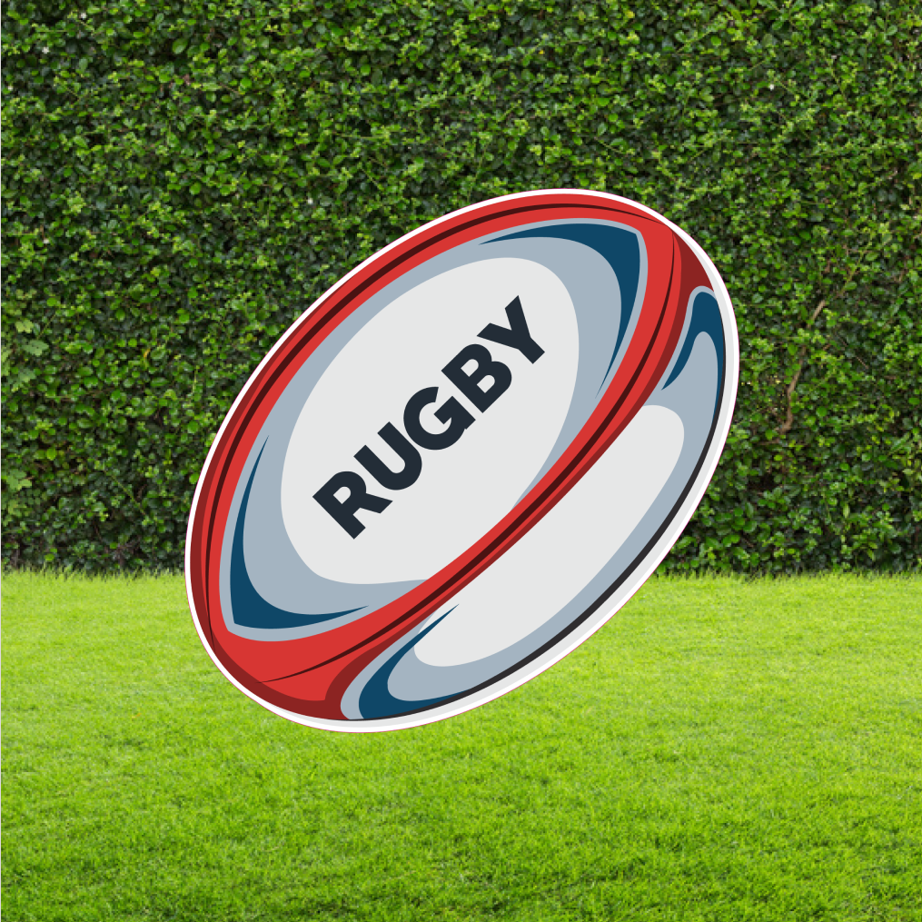 Rugby Ball Cut Out Party Prop Sign – Party Sign Co
