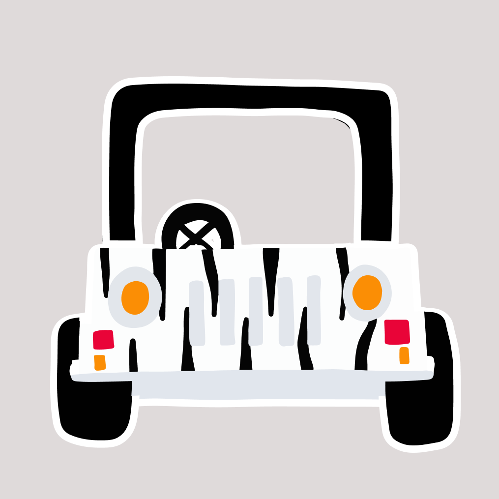 Zebra Safari Jeep Selfie Frame – Party Sign Co