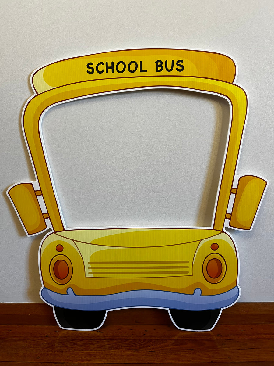 School Bus Selfie Frame – Party Sign Co
