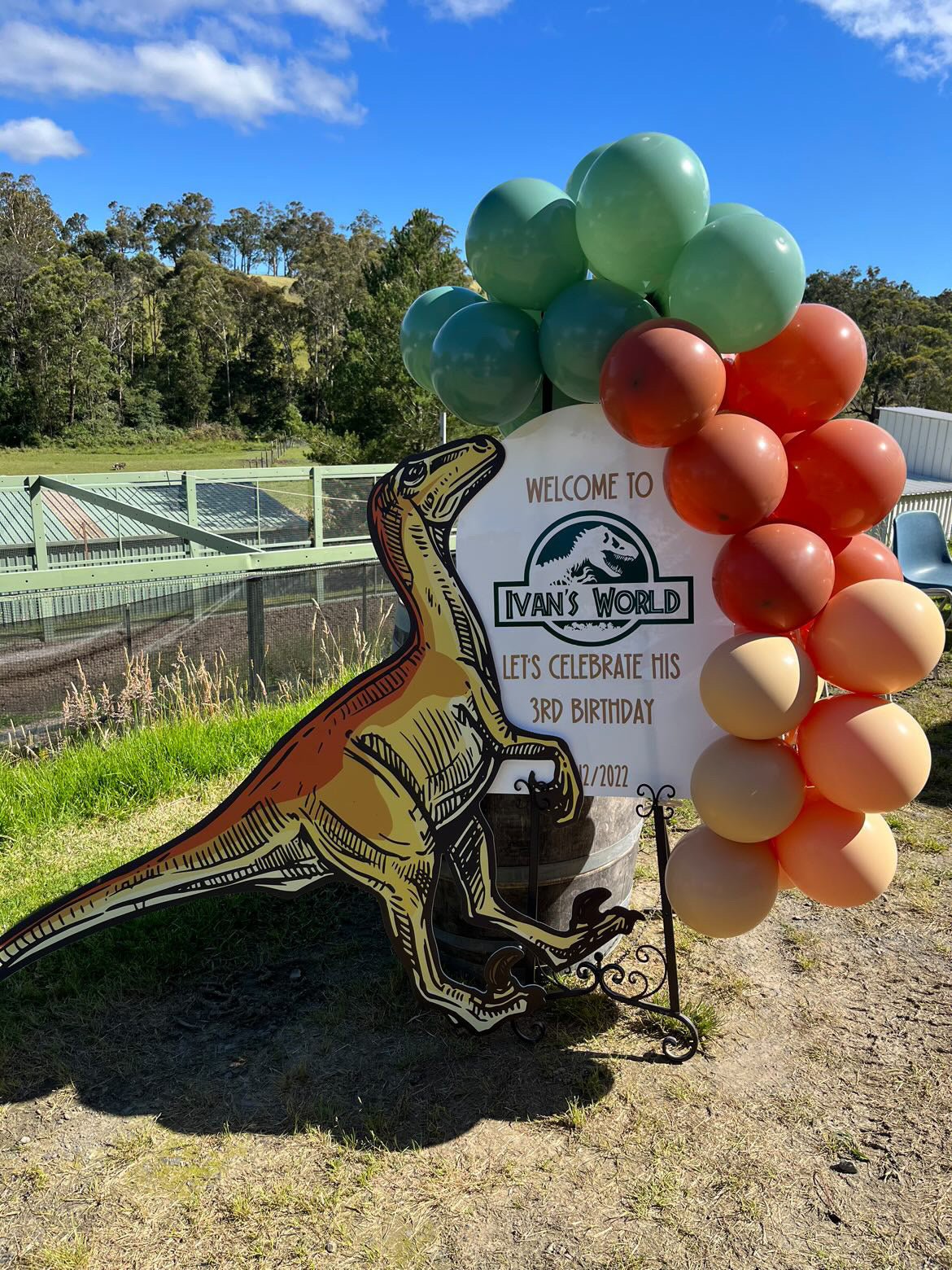 Raptor Dinosaur Cut Out Standee – Party Sign Co