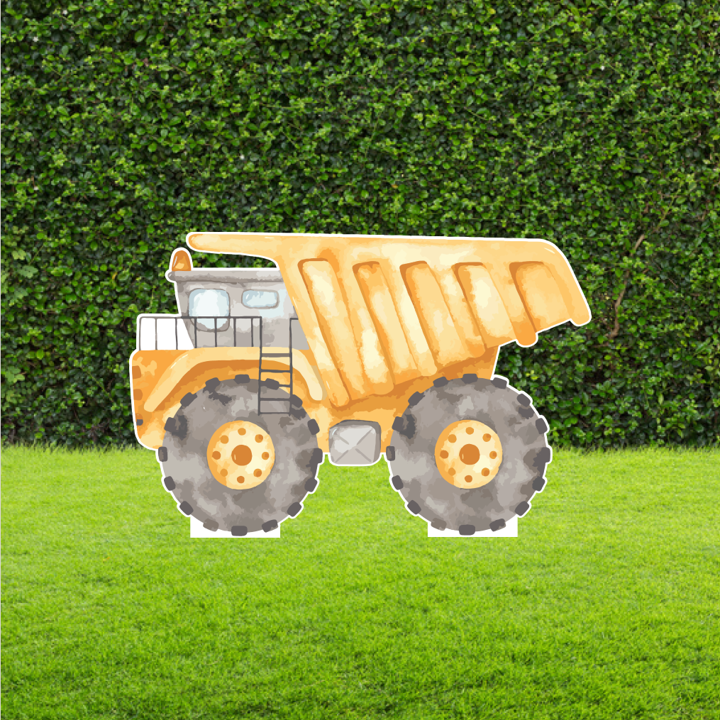 Watercolour Dump Truck Party Prop Cut Out – Party Sign Co